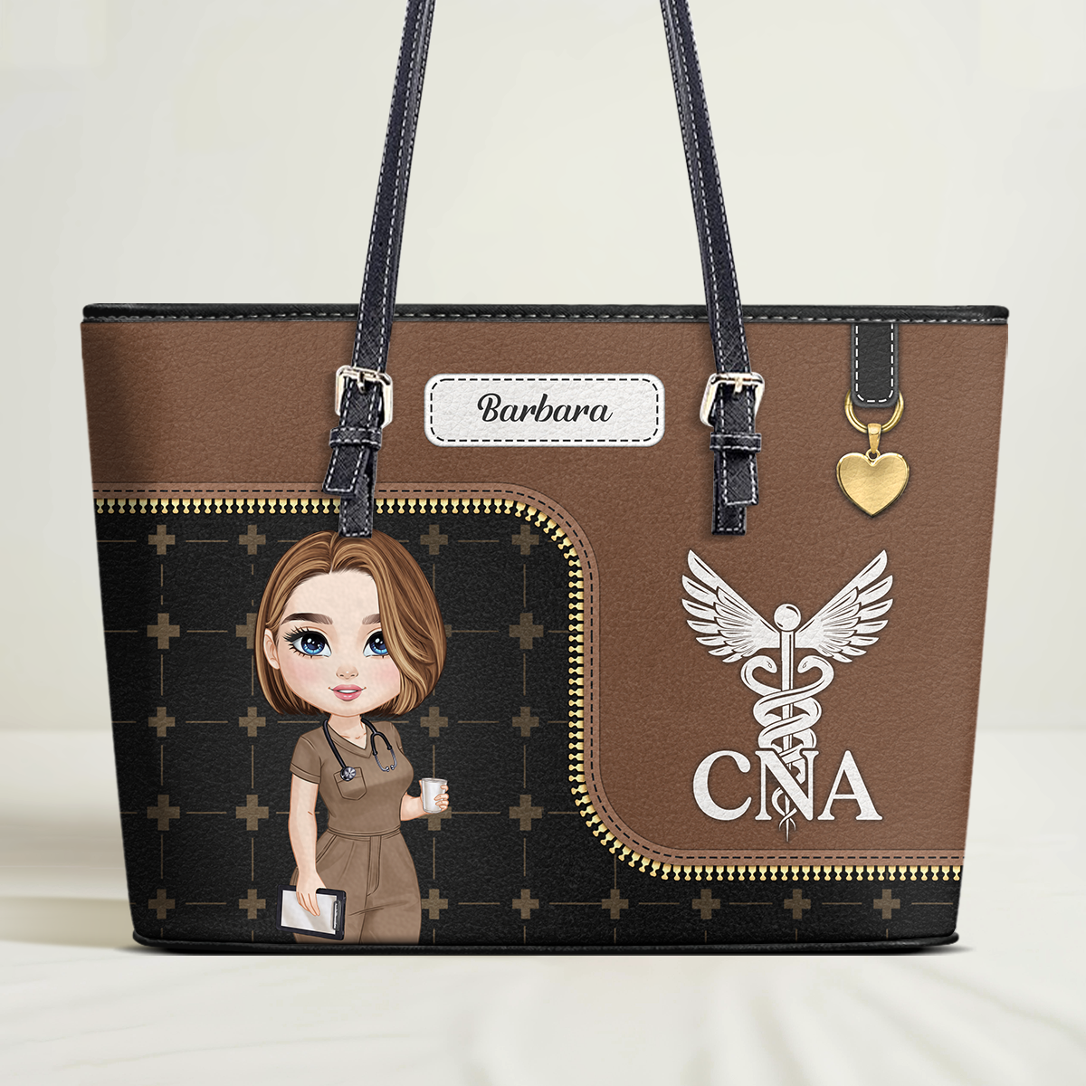 Energetic Nurse - Personalized Custom Nurse Leather Tote Bag – The ...